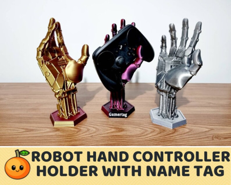 Robot Hand Controller Holder With Personalized Gamer Tag - Etsy