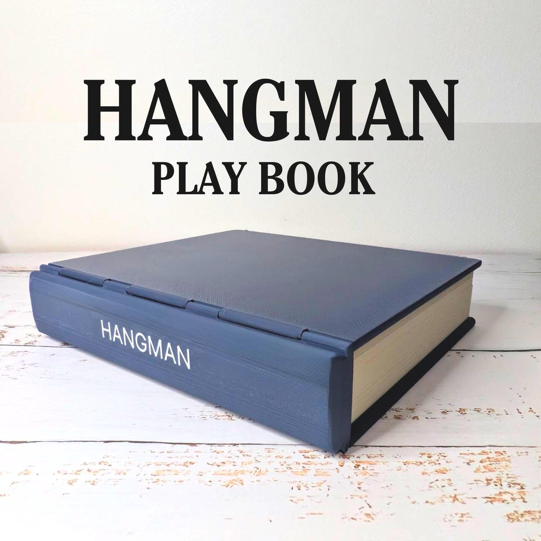 Playbook Hangman Game | 3D Printed Fold-up Word Guessing Board Game ...