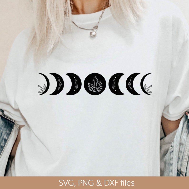Moon Phases SVG Bundle Celestial Lunar Eclipse, Crescent, Full Moon SVG ...