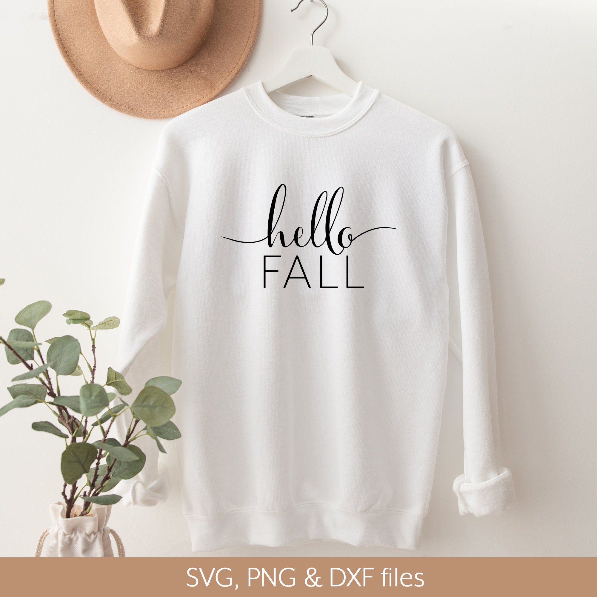 Hello Fall Svg, Fall Svg, Fall Shirt Svg, Fall Sign Svg, Fall Svg for ...