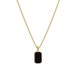 Minimalist Black Rectangular Pendant With Gold Necklace - Etsy