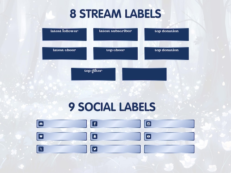 Blue Twitch Overlay Package - Animated Background, Twitch Panels ...