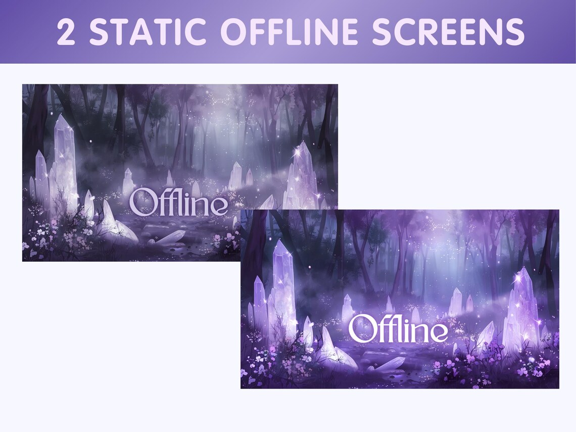4 Animated Stream Screens for Twitch - Purple Starting Soon Screen, Be ...