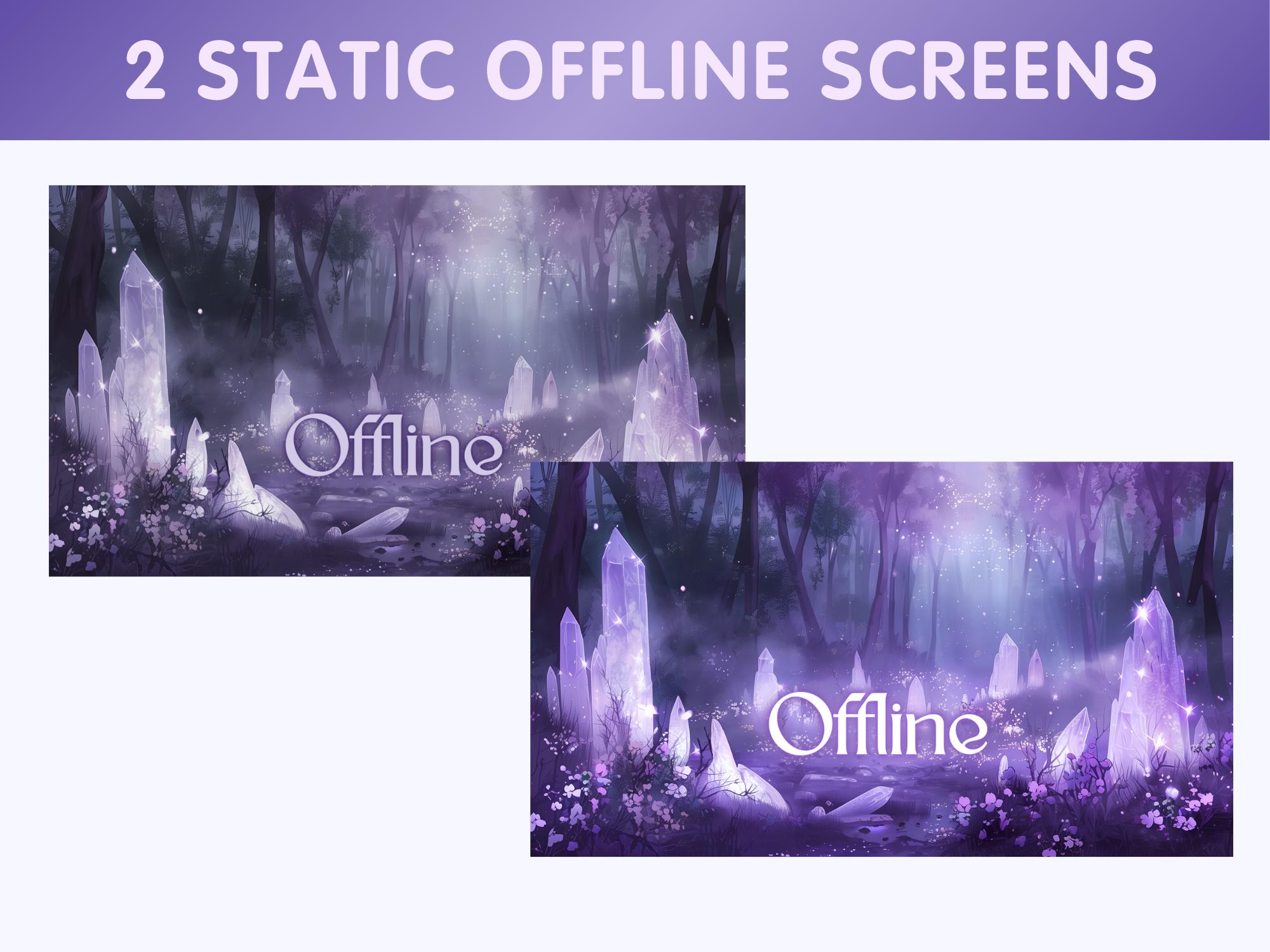 4 Animated Stream Screens for Twitch - Purple Starting Soon Screen, Be ...