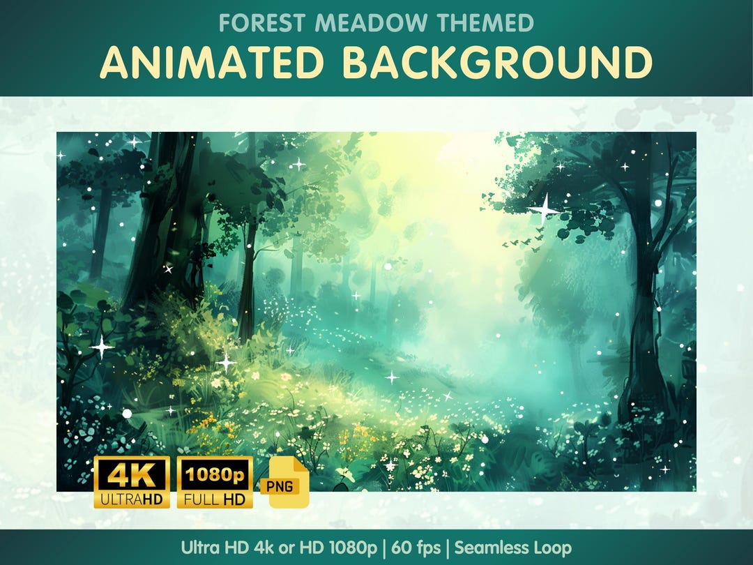 Animated Background, Green Vtuber Background, Vtuber Assets, Twitch ...