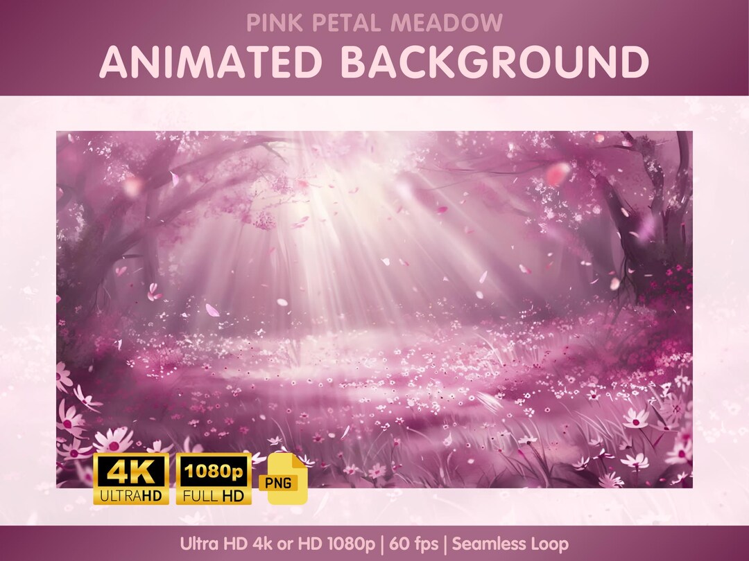 Animated Background, Pink Vtuber Background, Vtuber Assets, Twitch ...