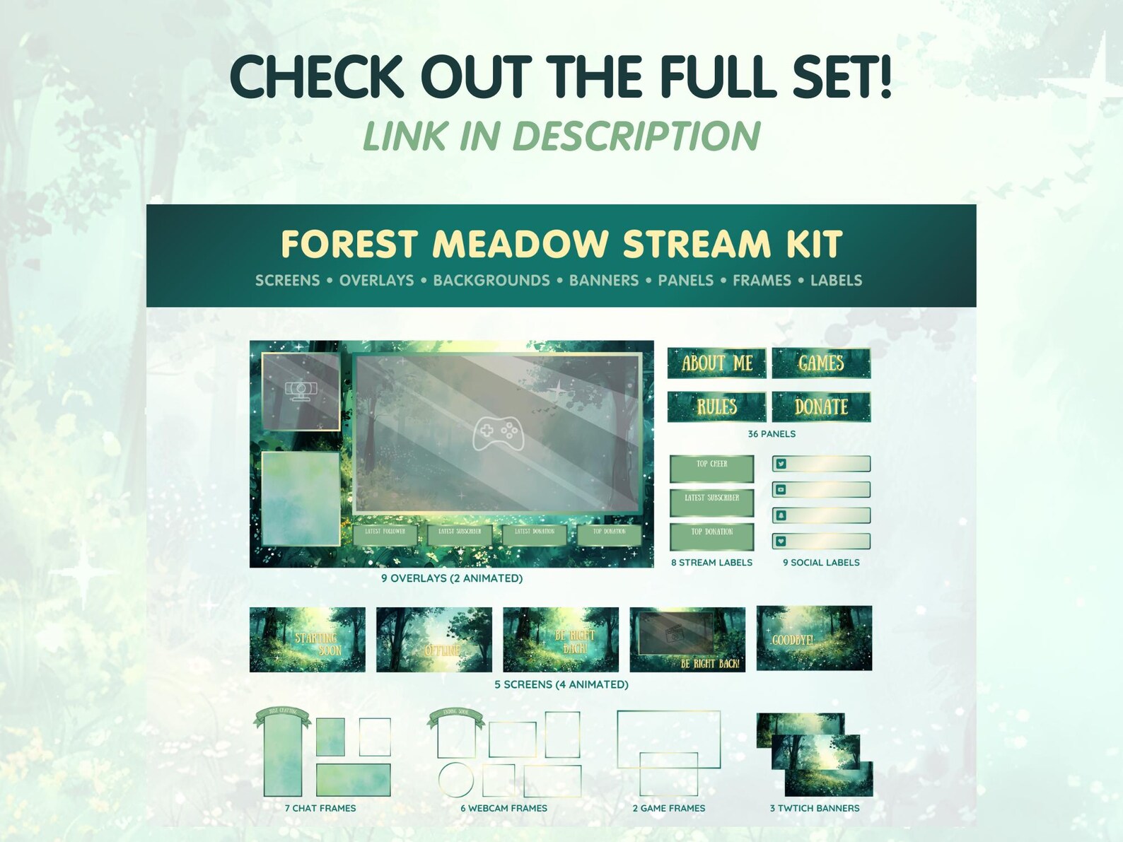 4 Animated Stream Screens for Twitch, 1 Offline Screen - Starting Soon ...