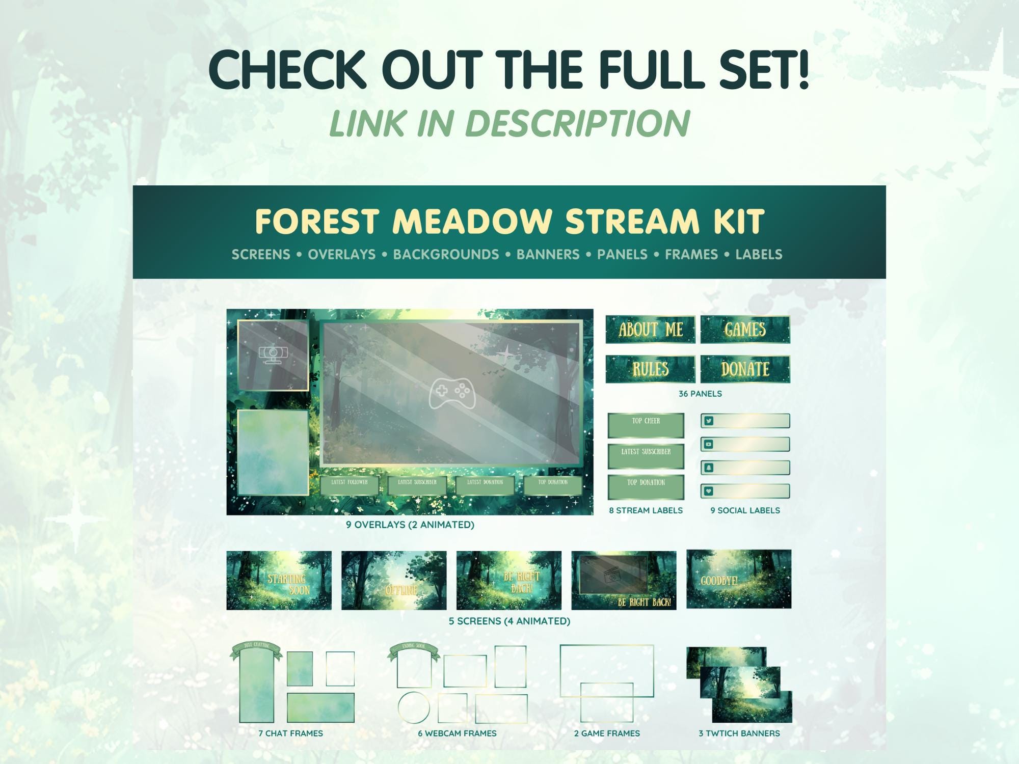 4 Animated Stream Screens for Twitch, 1 Offline Screen - Starting Soon ...