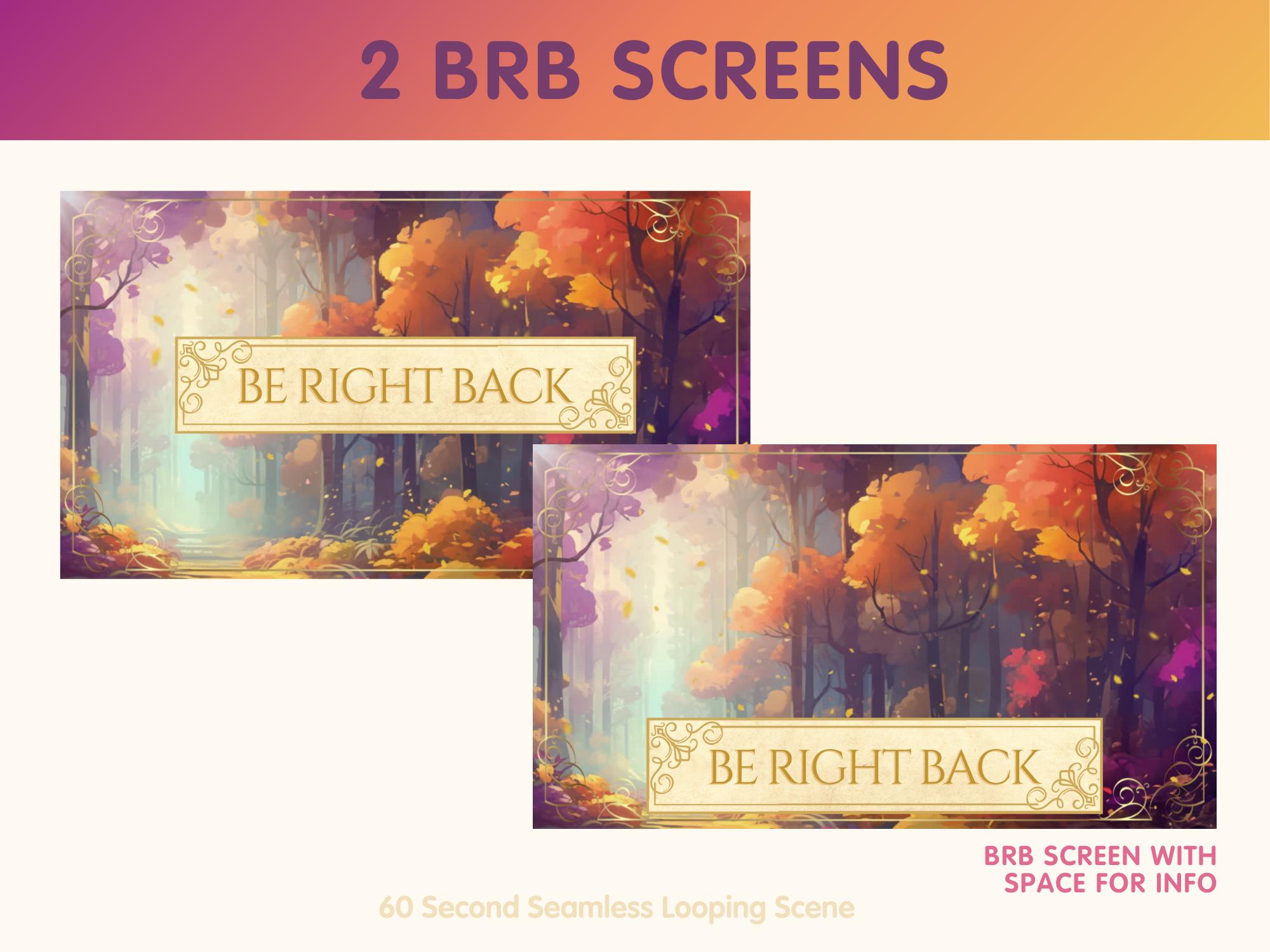 5 Animated Stream Screens for Twitch, Starting Soon Screen, Be Right ...
