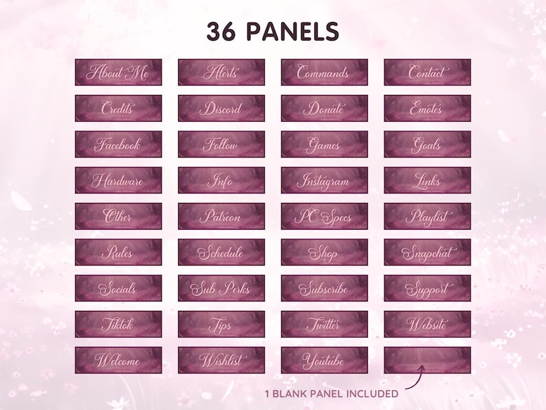 Pink Twitch Overlay Package - Animated Background, Twitch Panels ...