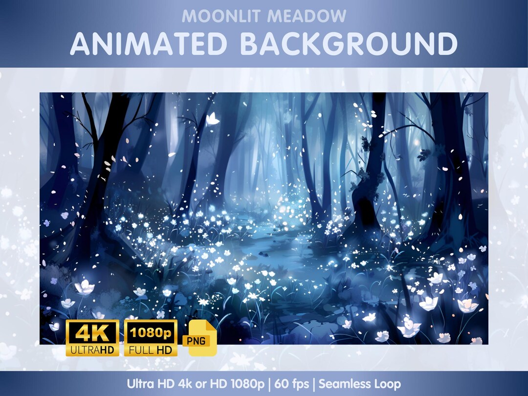 Animated Background, Blue Vtuber Background, Vtuber Assets, Twitch ...