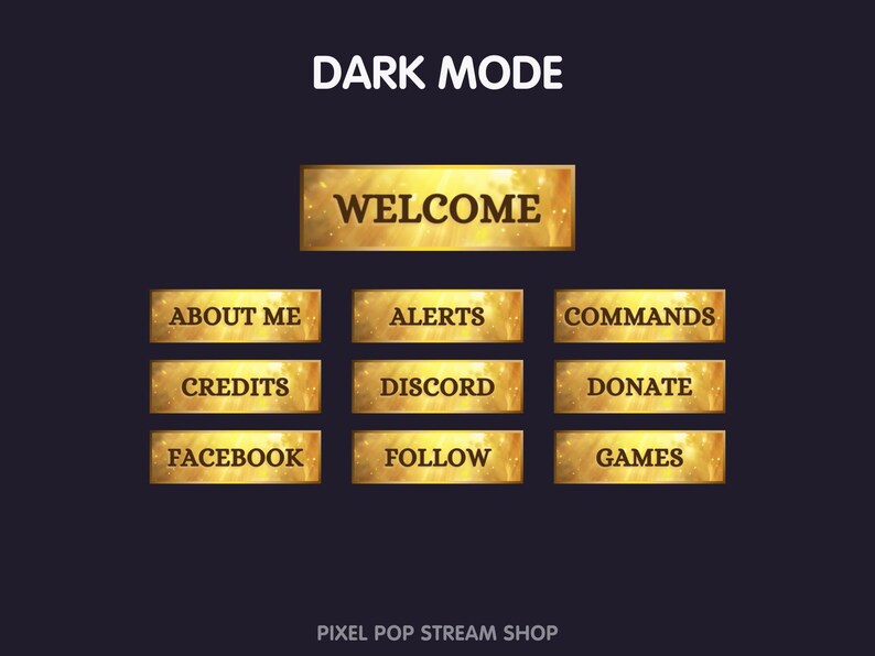 36 Twitch Panels - Yellow Channel Art, Golden Honey Theme - About ...