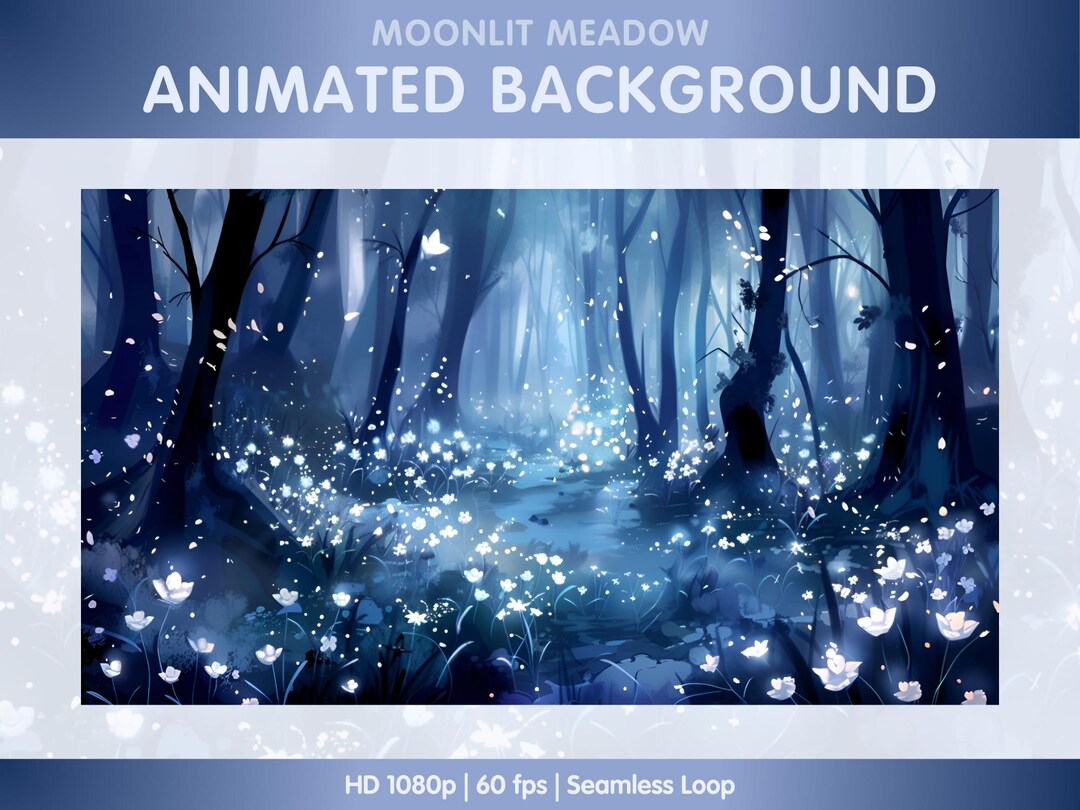 Animated Background, Blue Vtuber Background, Vtuber Assets, Twitch ...
