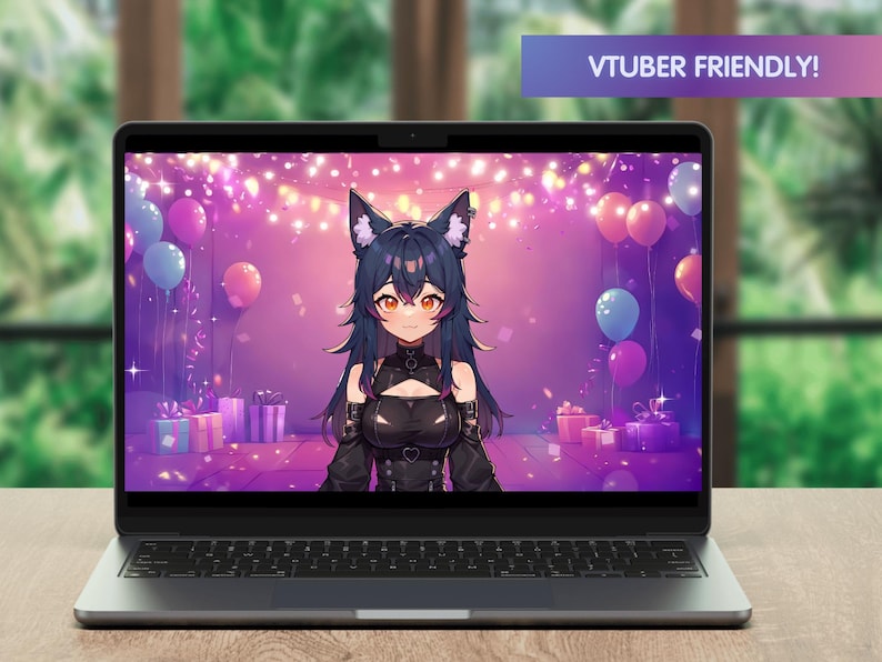 Animated Background, Glowing Birthday Vtuber Background, Vtuber Assets ...
