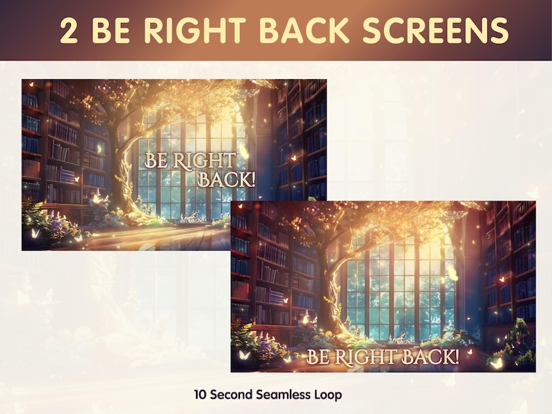 4 Animated Stream Screens for Twitch Stream - Butterfly Library ...