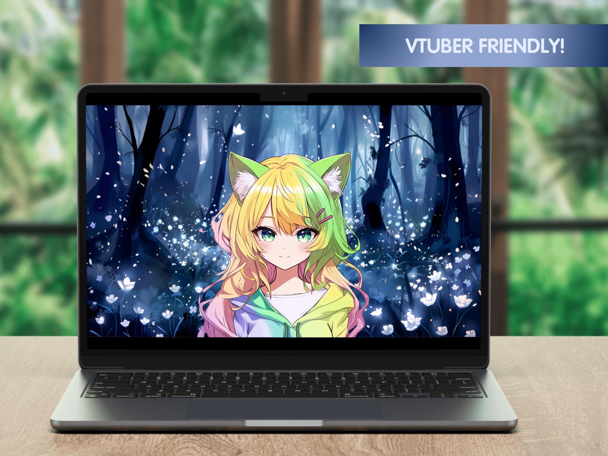 Fondo animado, fondo azul de Vtuber, recursos de Vtuber, fondo de Twitch, decoraciones de ...