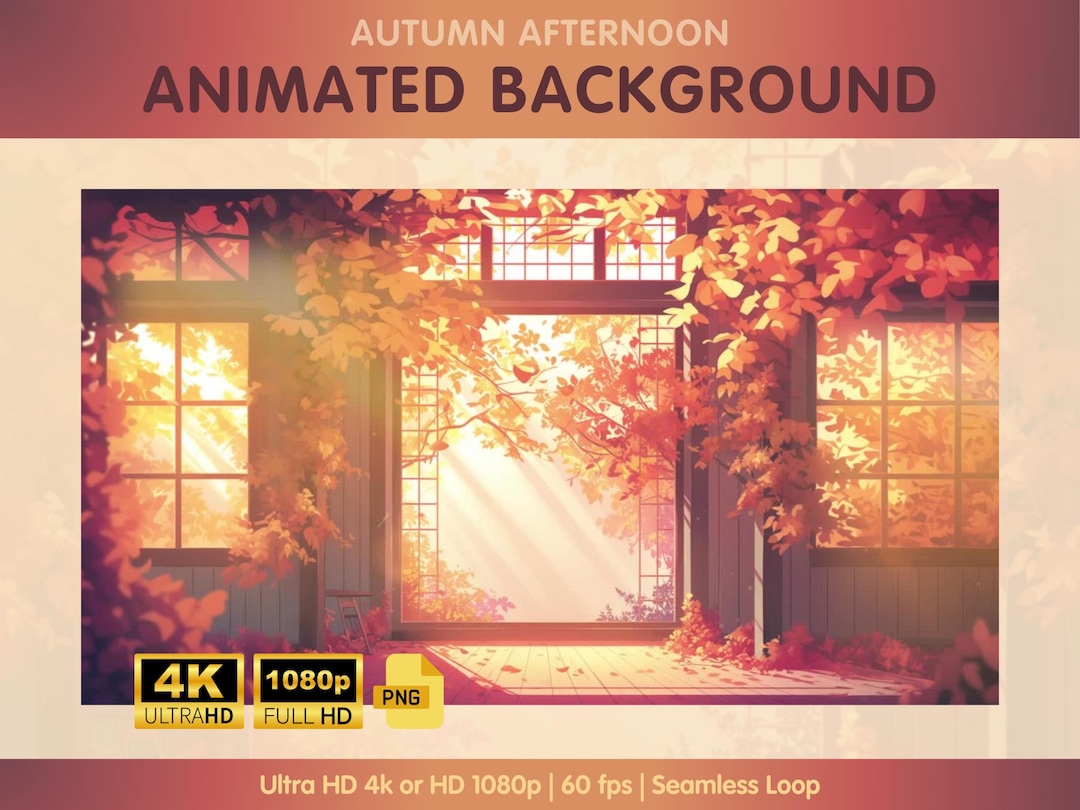 Animated Background, Fall Autumn Vtuber Background, Vtuber Assets ...