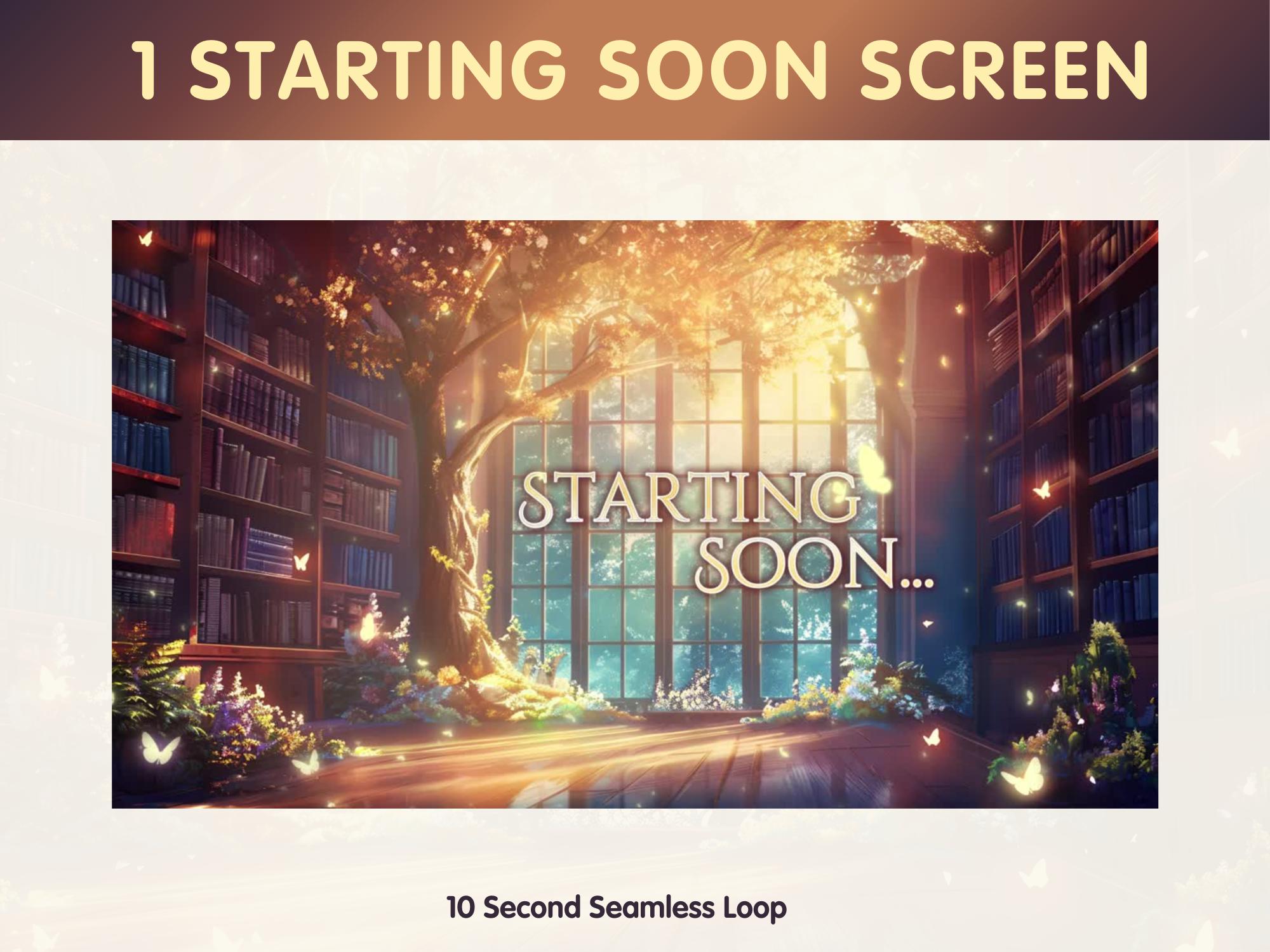 4 Animated Stream Screens for Twitch Stream - Butterfly Library ...