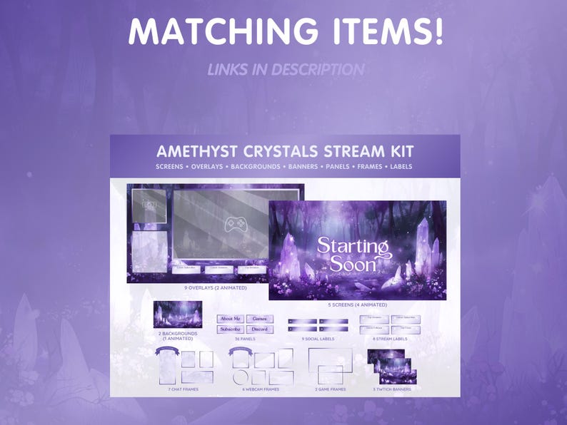 Animated Background, Purple Vtuber Background, Vtuber Assets, Twitch Background, Amethyst ...