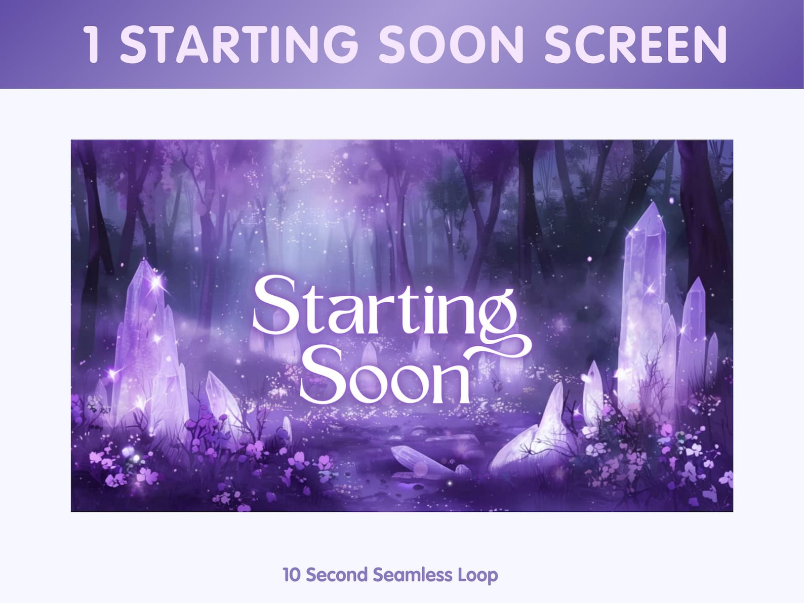 4 Animated Stream Screens for Twitch - Purple Starting Soon Screen, Be ...