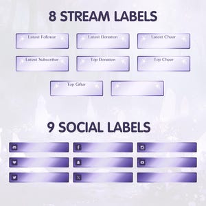 Purple Twitch Overlay Package - Animated Background, Twitch Panels ...