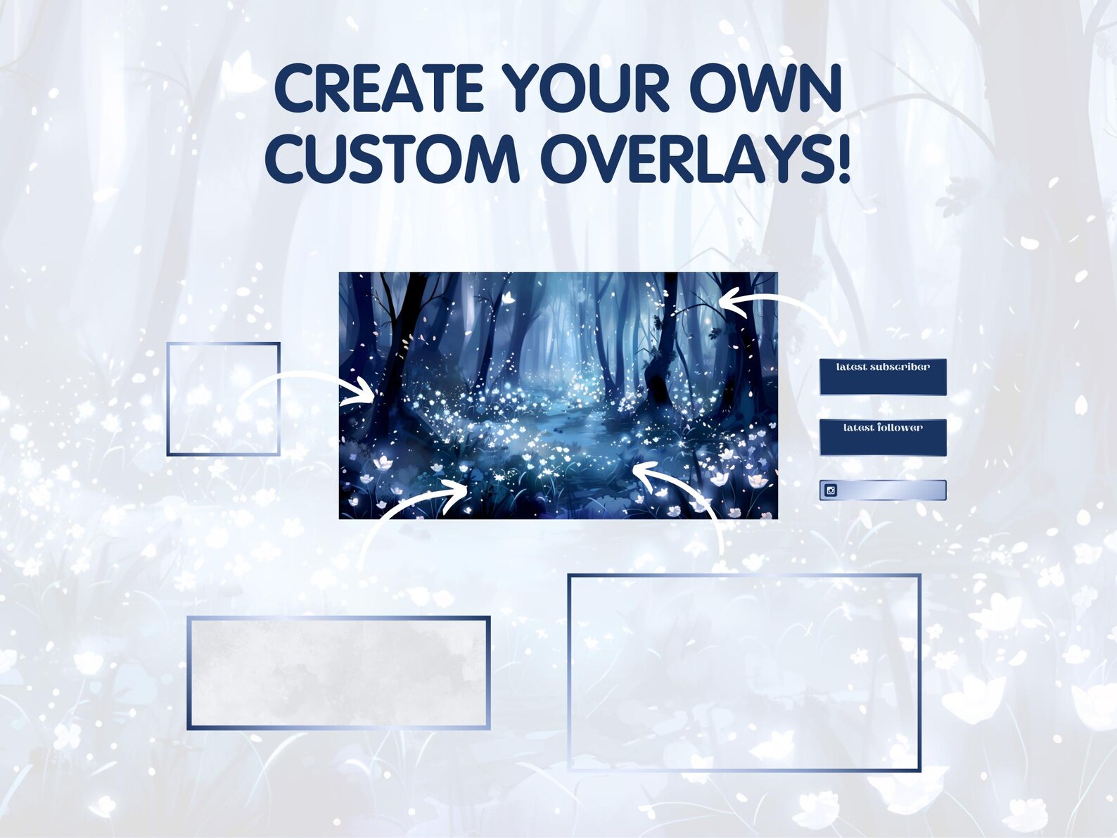 Blue Twitch Overlay Package - Animated Background, Twitch Panels ...