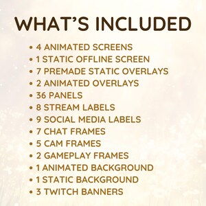 Yellow Twitch Overlay Package - Cottagecore Animated Background, Twitch ...