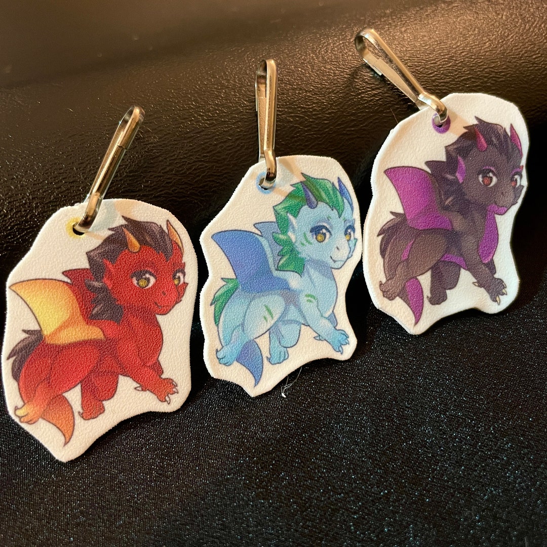 Mini Dragon Keychain - Chibi Kawaii Furry Textured Animal Charm - Etsy