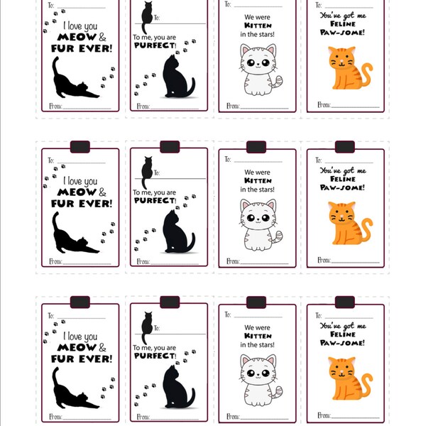 Cute Cat Card - Etsy