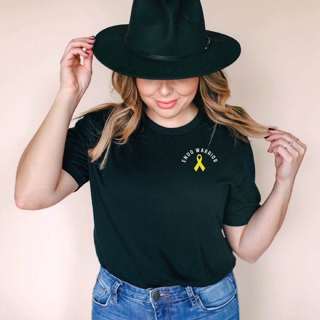 Endo Warrior Yellow Ribbon Shirt; Endometriosis Awareness Month Tee ...