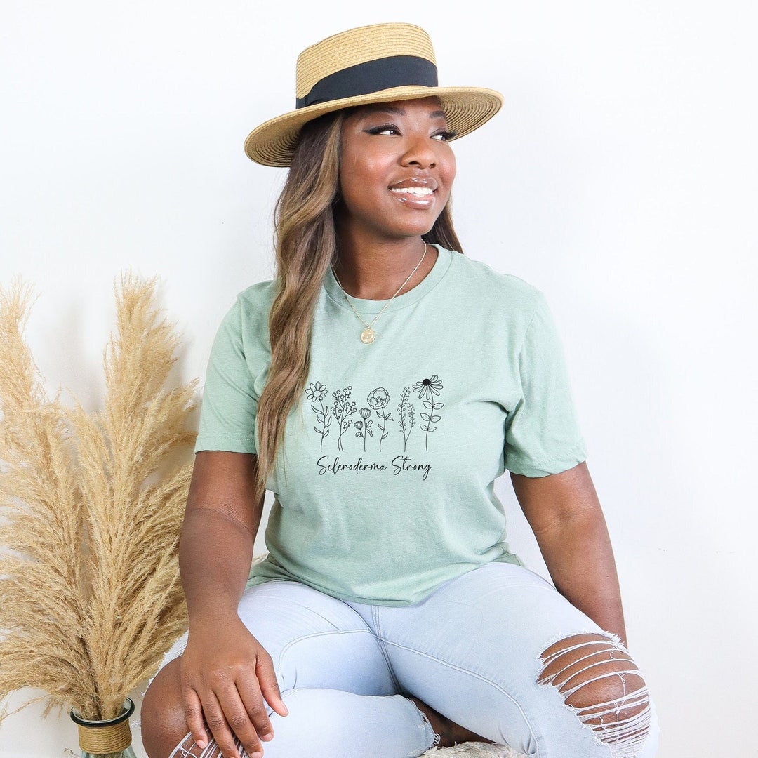 Pretty Scleroderma Awareness T-shirt; Teal Scleroderma Shirt; Cute ...
