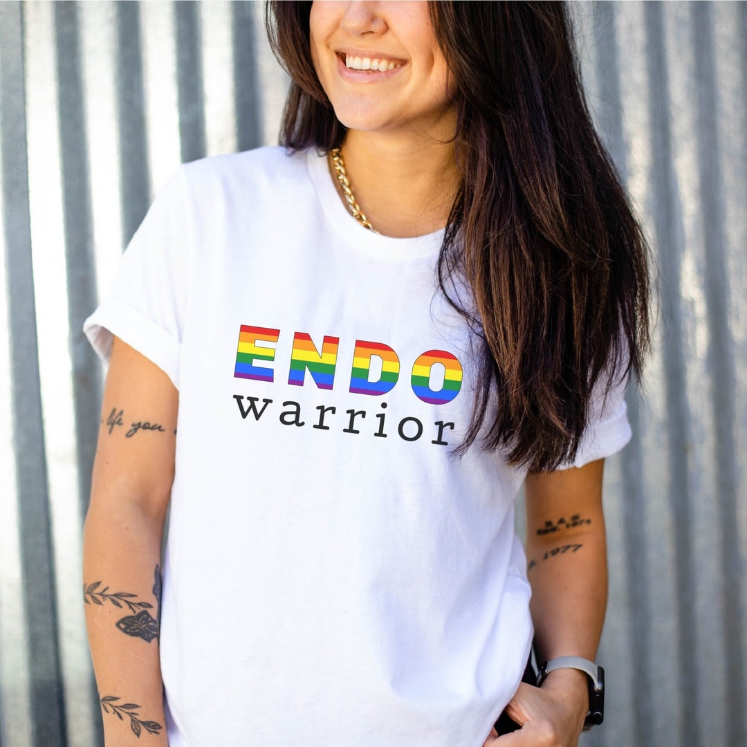 Endo Warrior Shirt With Pride Flag Colors LGBTQ Endo Warrior T-shirt ...
