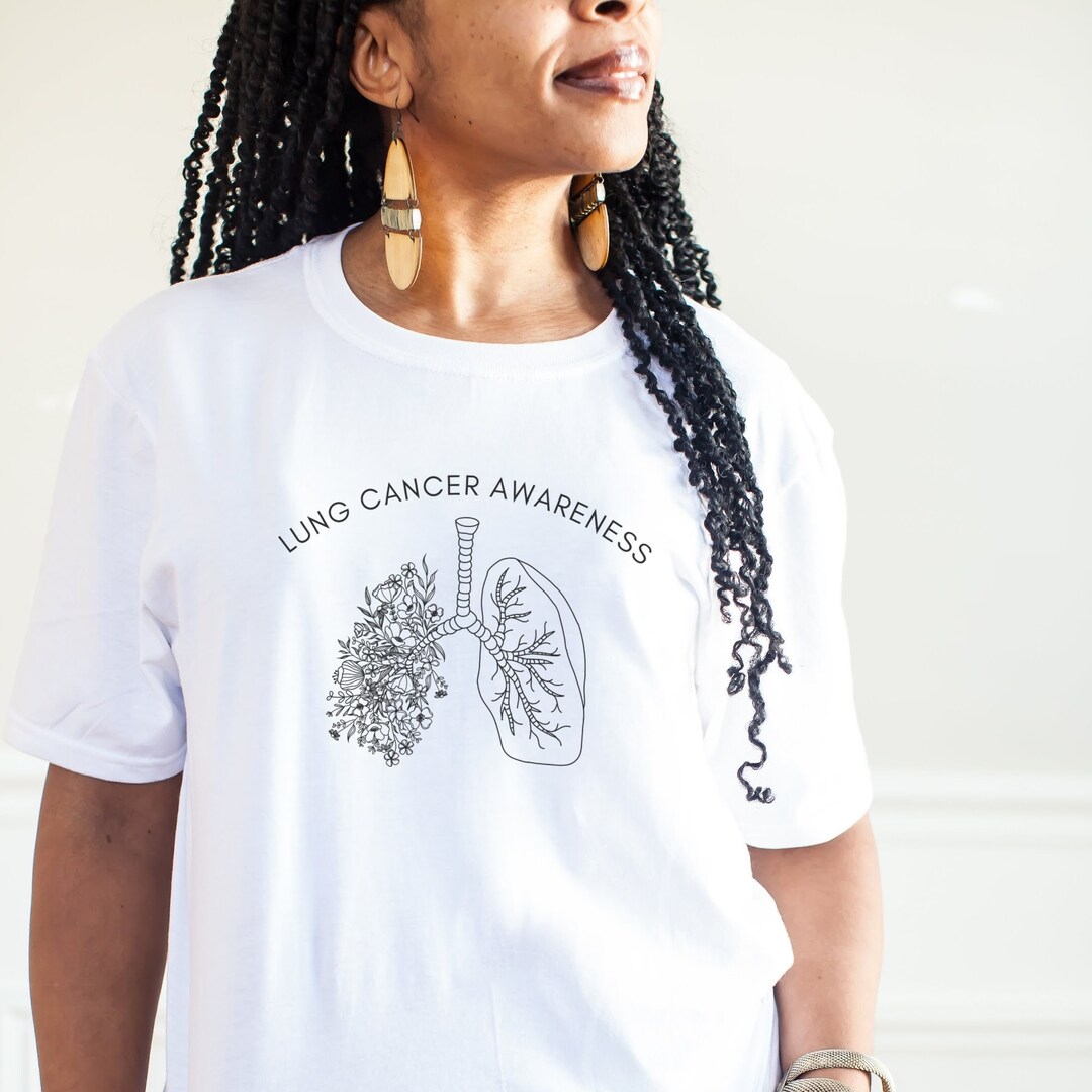 Lung Cancer Awareness Shirt; Floral Lung Cancer T-shirt; Pretty Cancer ...
