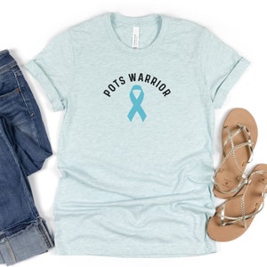 POTS Syndrome Shirt; POTS Disease T-shirt With Teal Awareness Ribbon ...