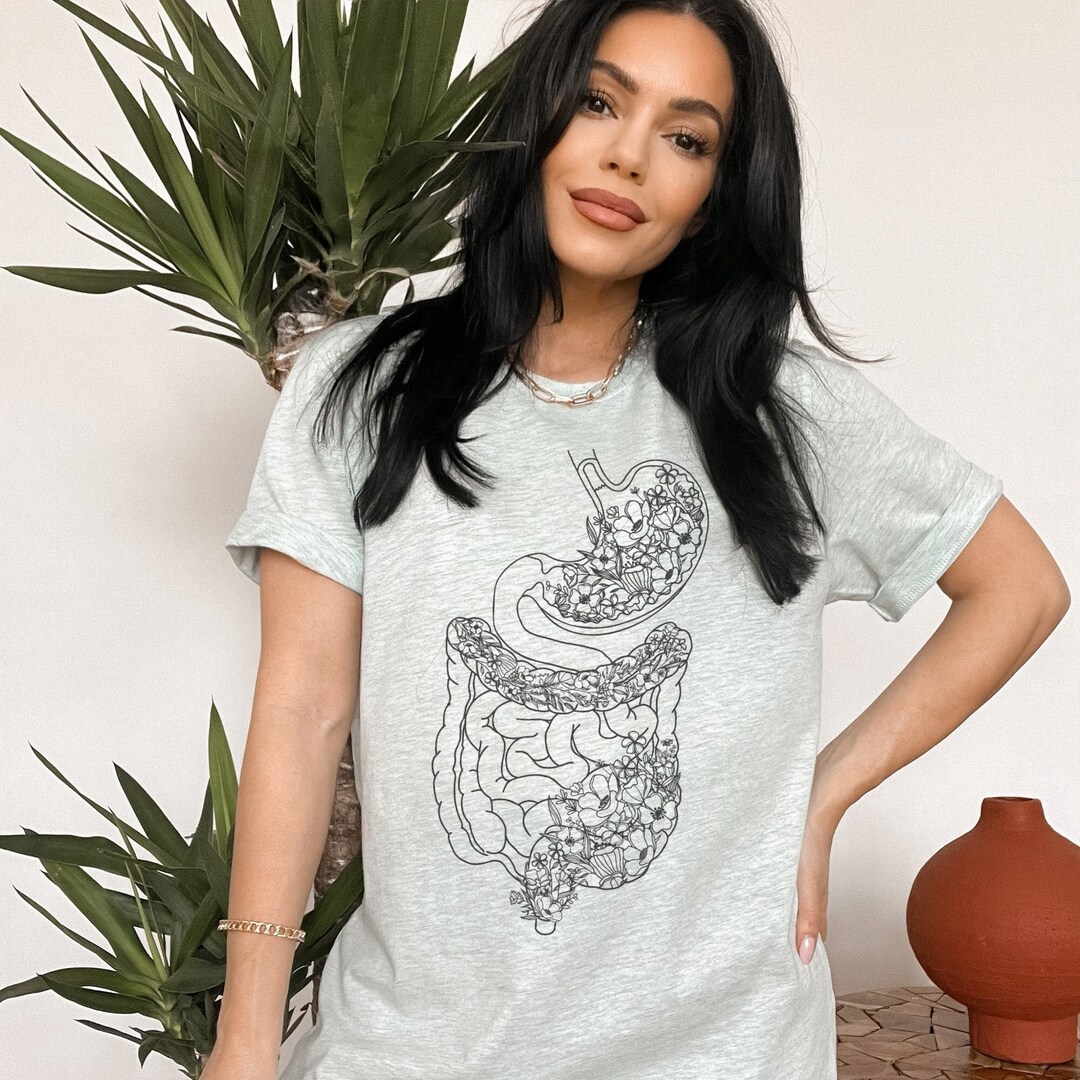 Digestive Tract Floral Anatomy Tee Pretty Crohns Disease T-shirt GI ...