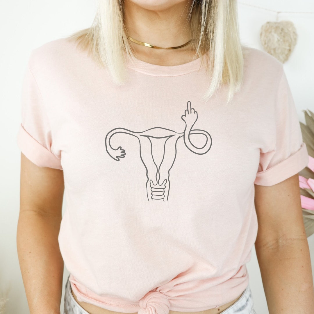 F Uterus T Shirt Uterus Middle Finger Graphic Tee Hysterectomy T