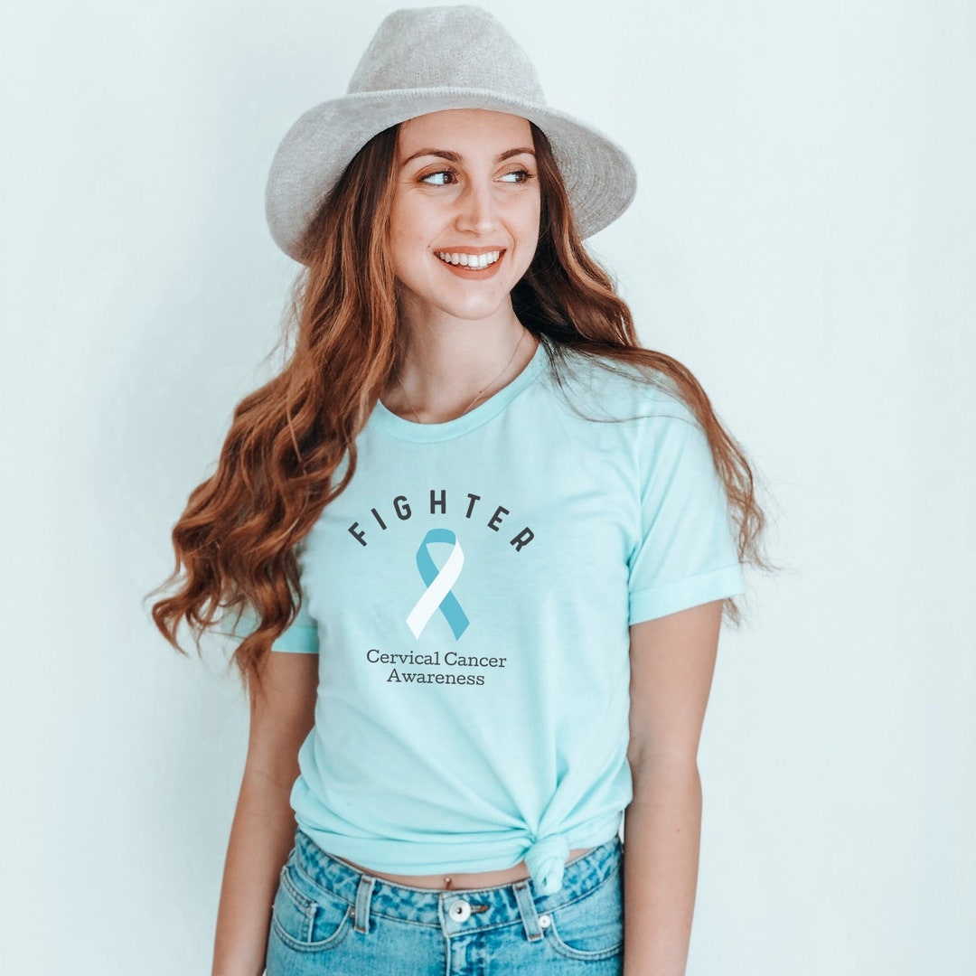 Cervical Cancer Fighter Shirt Cervical Cancer Awareness Tee - Etsy