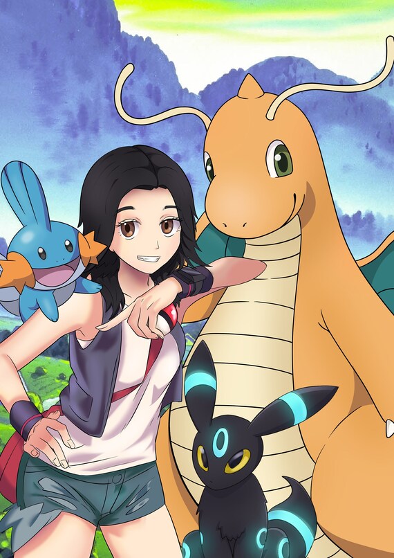 Custom Pokemon Portrait Pokemon Couple Portraitpokemon - Etsy