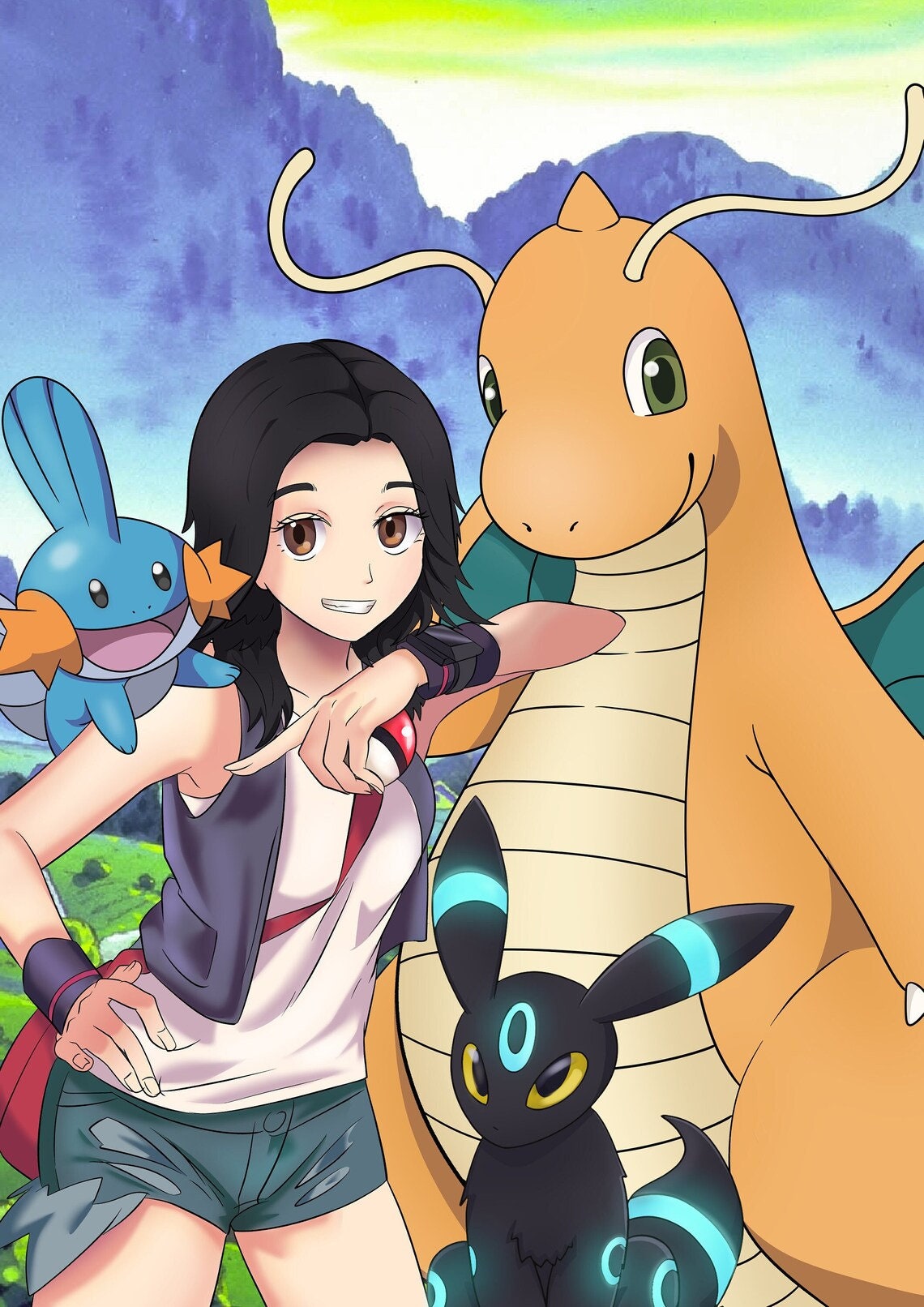 Custom Pokemon Portrait Pokemon Custom Family Portrait - Etsy