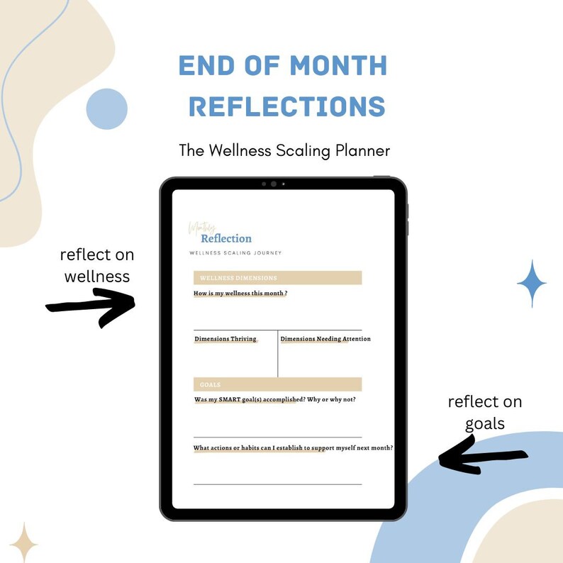 2023 Digital Wellness Scaling Planner Dated iPad Tablet Planner Goal ...