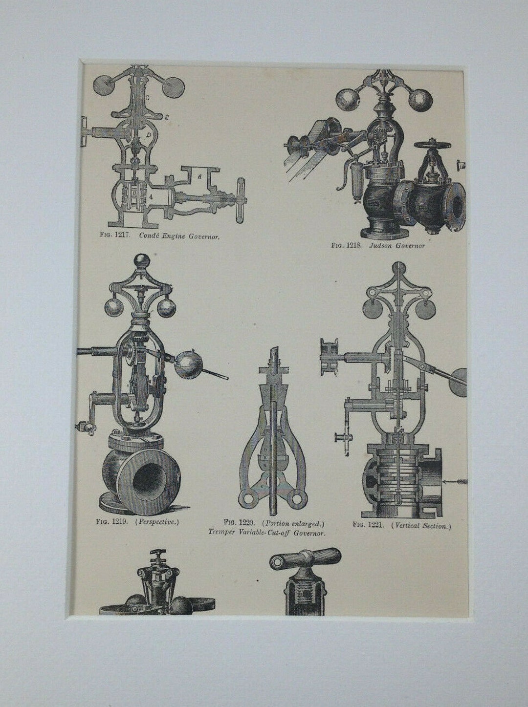 Antique Lithograph C. 1880 Steam Engine Governors - Etsy