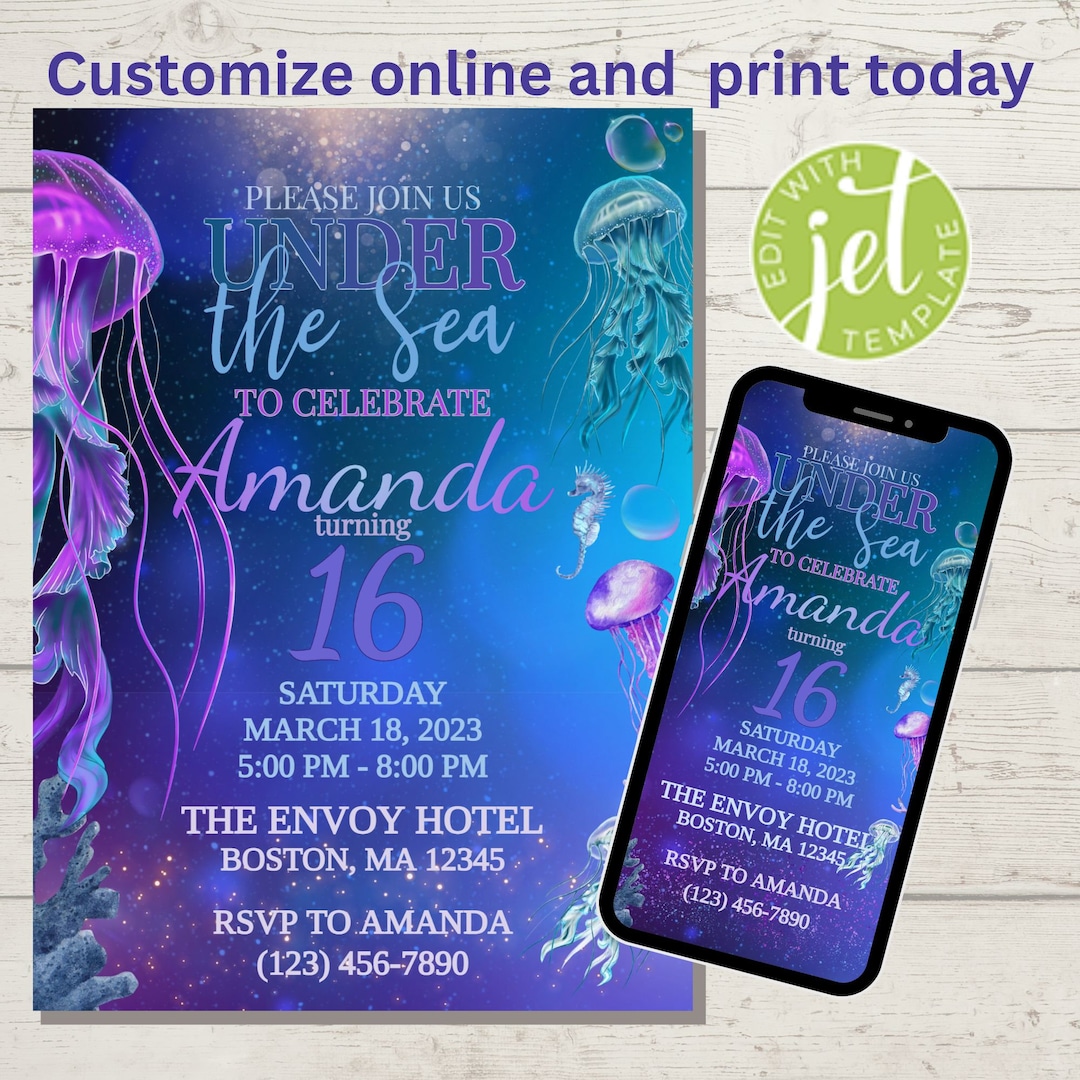 Under the Sea Invitation Under the Sea Birthday Invite - Etsy