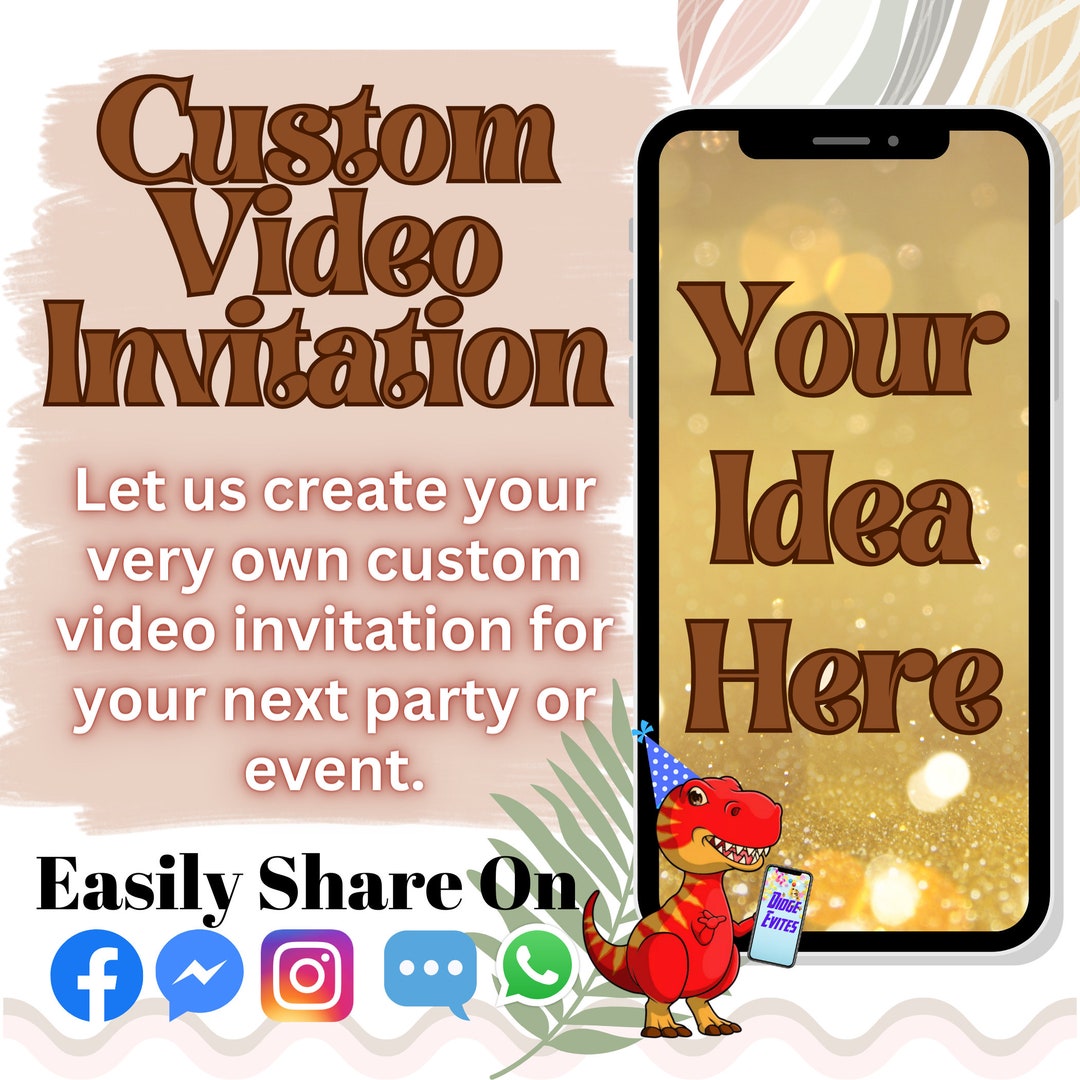 Custom Video Invitation | Personalized Birthday Invitation | Party ...