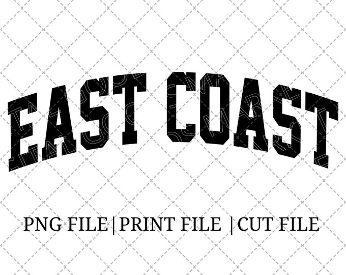 East Coast PNG Digital Download Trendy SVG East Coast - Etsy