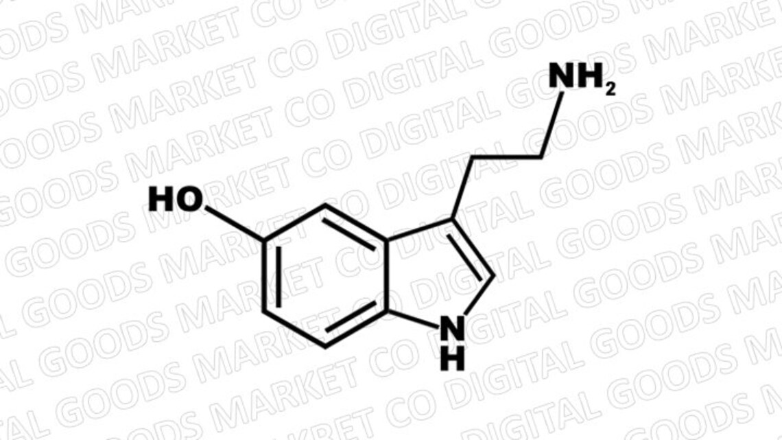 Serotonin SVG Digital Download - Happiness PNG - Serotonin Chemical ...