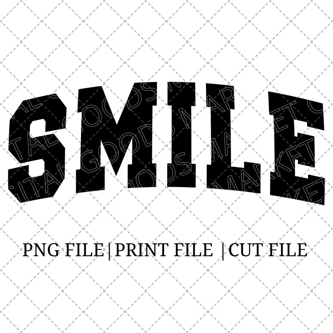 Smile PNG Digital Download - Trendy SVG - Happy Cricut File - Smiley ...