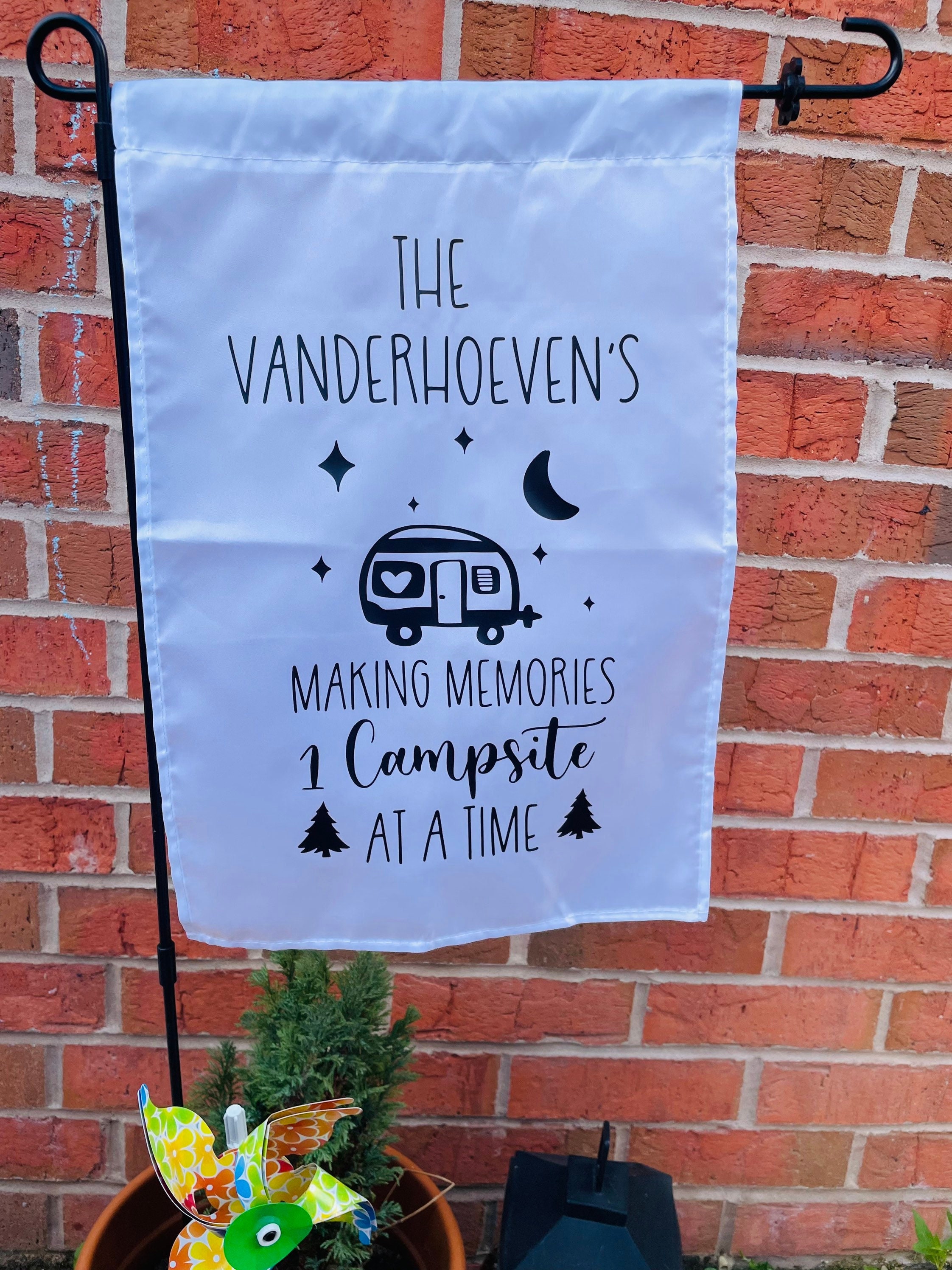 Personalised Camper Van & Caravan Flag Making Memories - Etsy UK