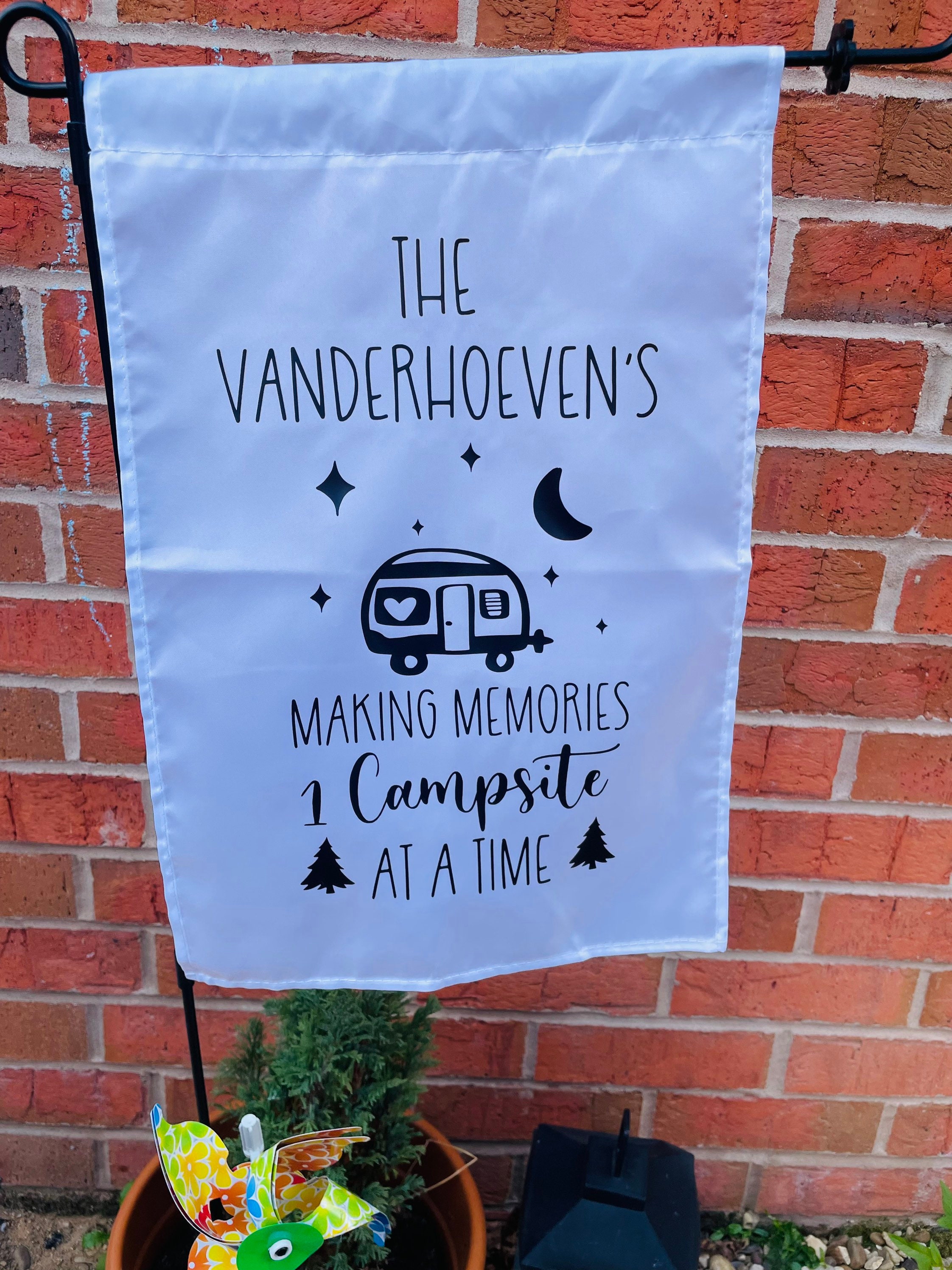 Personalised Camper Van & Caravan Flag Making Memories - Etsy UK