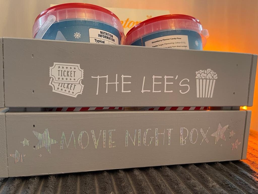 Personalised Family Movie Night Box - Etsy