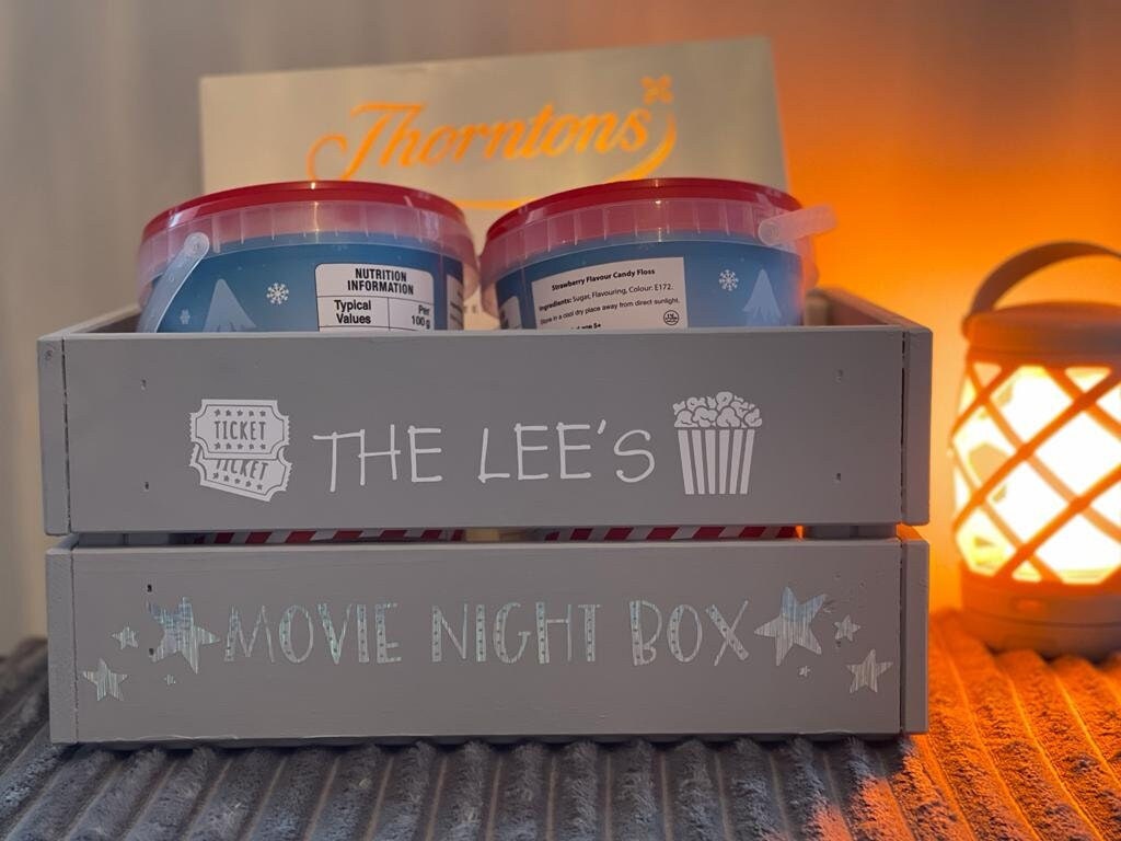 Personalised Family Movie Night Box - Etsy